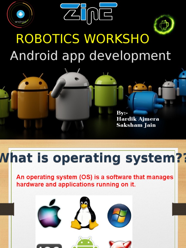 Robotics Workshop Android App Development Pdf Android Operating System Application Software