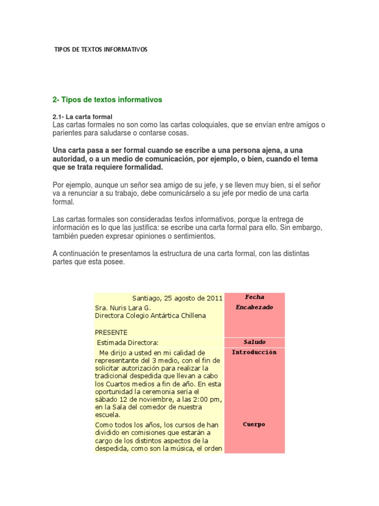 Tipos de Textos Informativos | PDF | Información | Escritura
