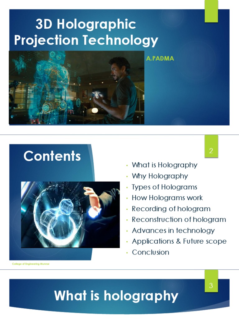3d Holographic Projection of Technology | PDF | Holography | Vision