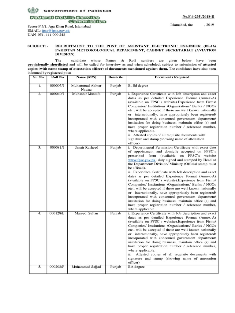 FPSC@FPSC Gov PK | PDF | Government Information | Government