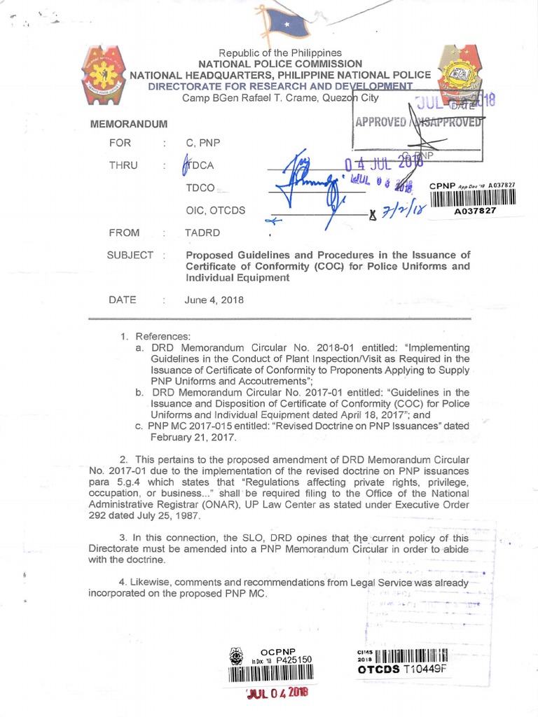 PNP MC 2018 29 | PDF