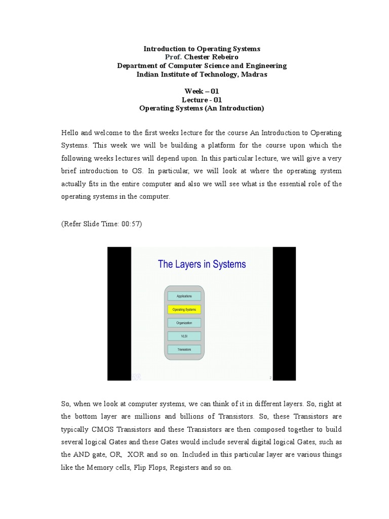 Lec 2 | PDF | Operating System | Central Processing Unit