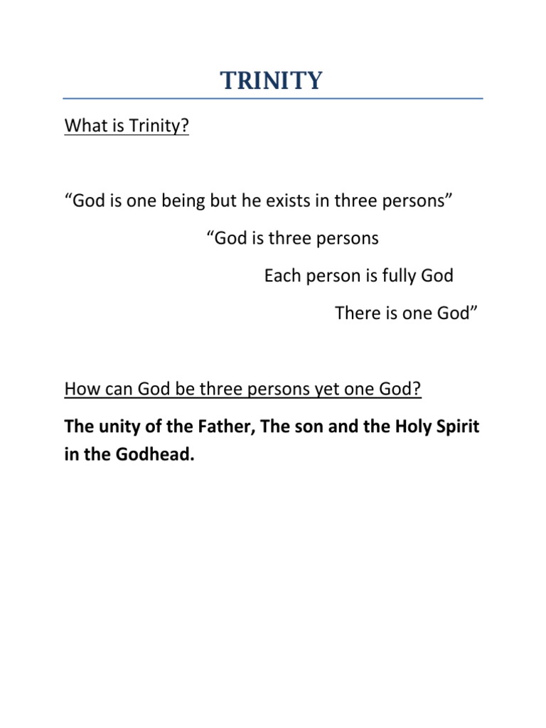 Trinity | PDF