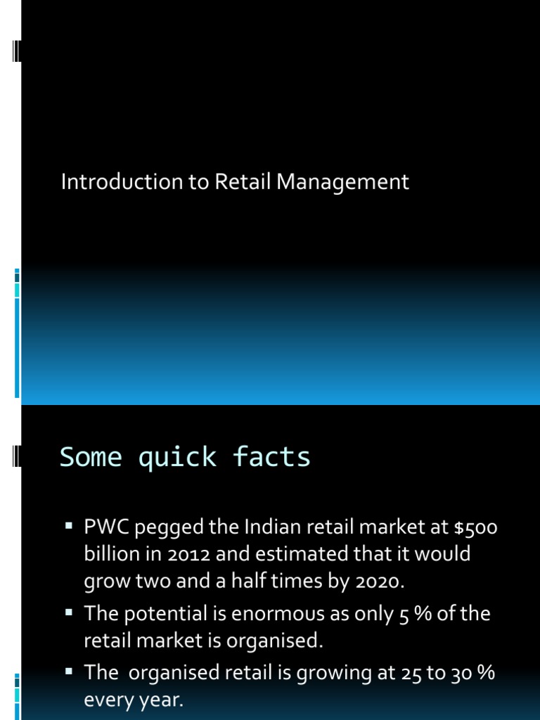 Introduction To Retail Management | PDF | Retail | Supermarket