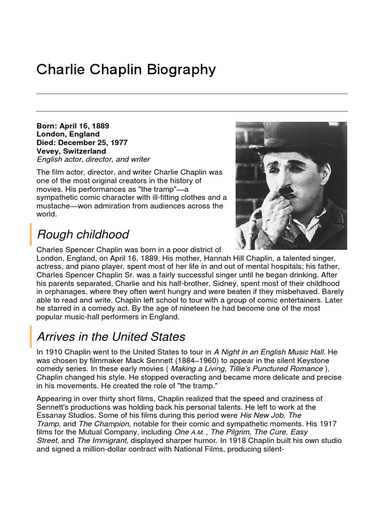 Charlie Chaplin | PDF | Charlie Chaplin