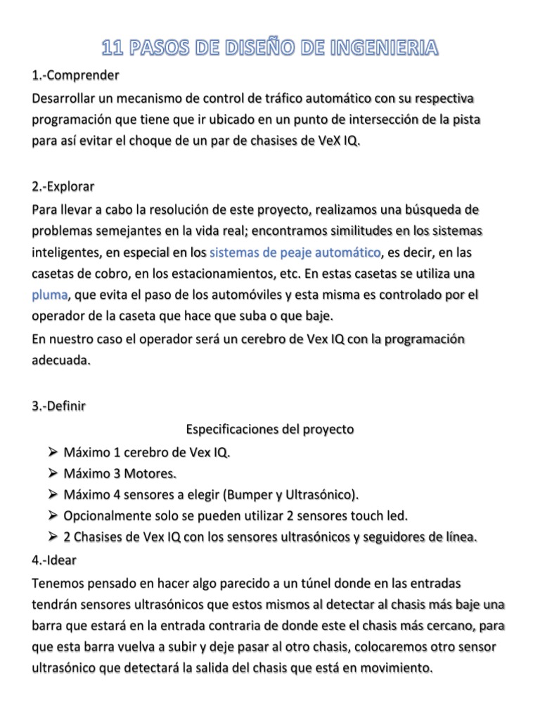 11 Pasos de Diseño de Ingenieria | PDF