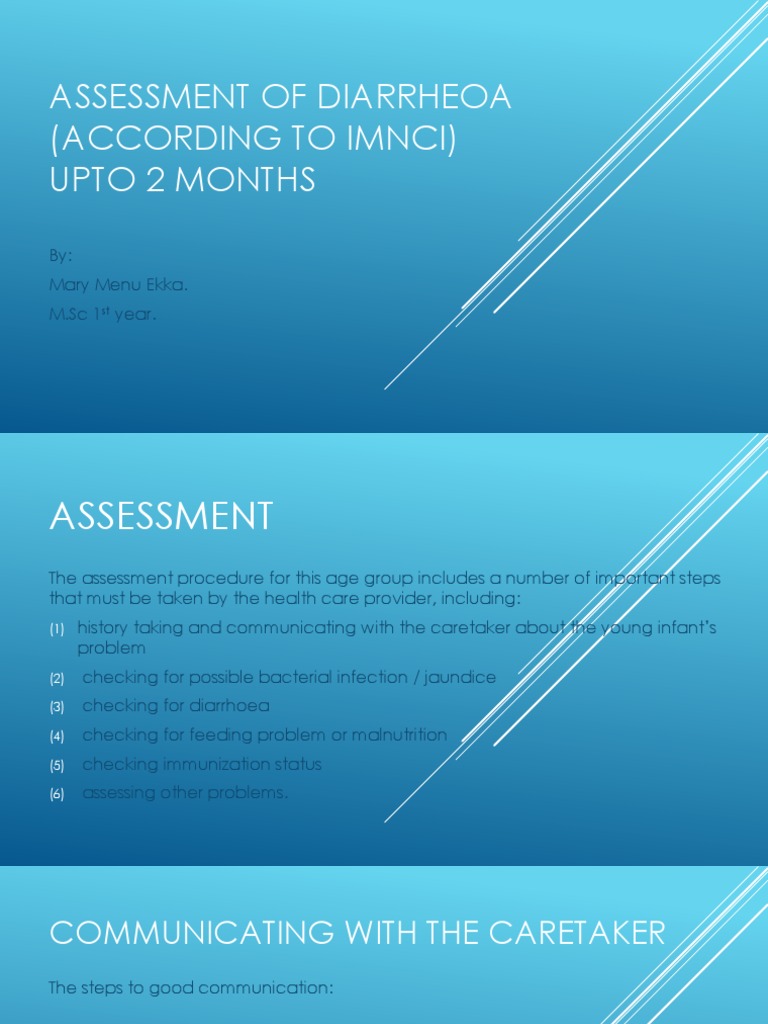 Assessment of Diarrheoa FINAL (Autosaved) | PDF | Diarrhea | Medical ...