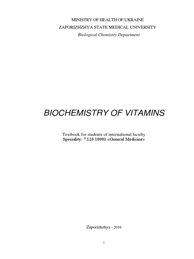 Biochemistry of Vitamins | PDF | Vitamin E | Vitamin