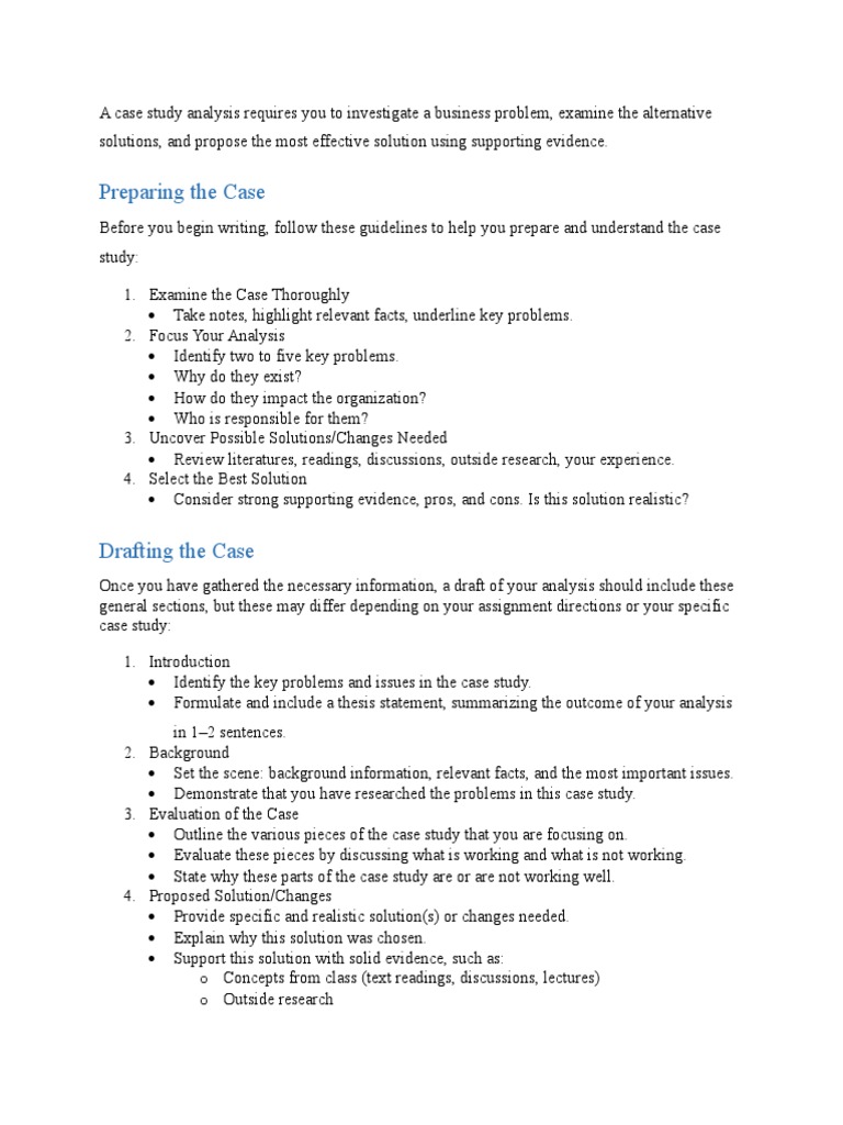 Case Study Guideline | PDF | Case Study | Thesis