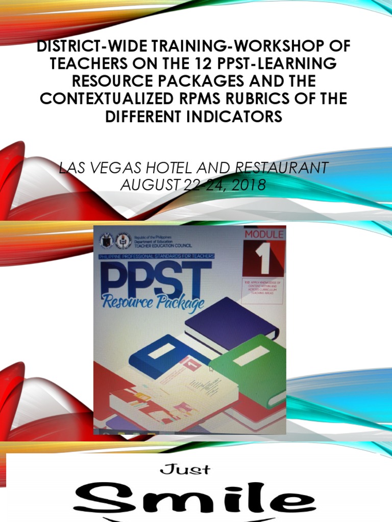District-Wide Training-Workshop of Teachers On The 12 Ppst-Learning ...