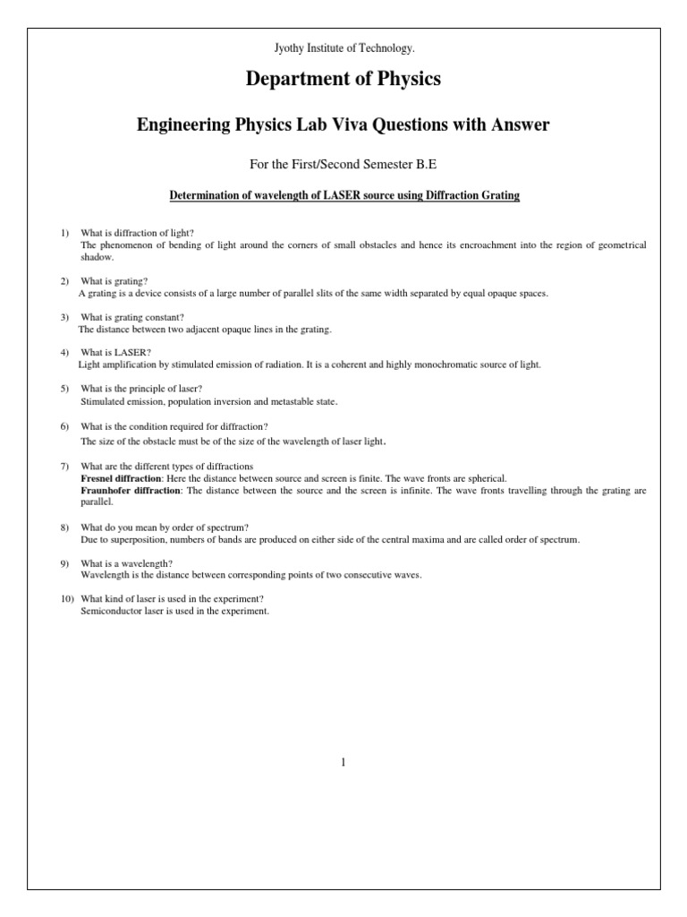 Physics VIVA Questions | PDF | Dielectric | Elasticity (Physics)