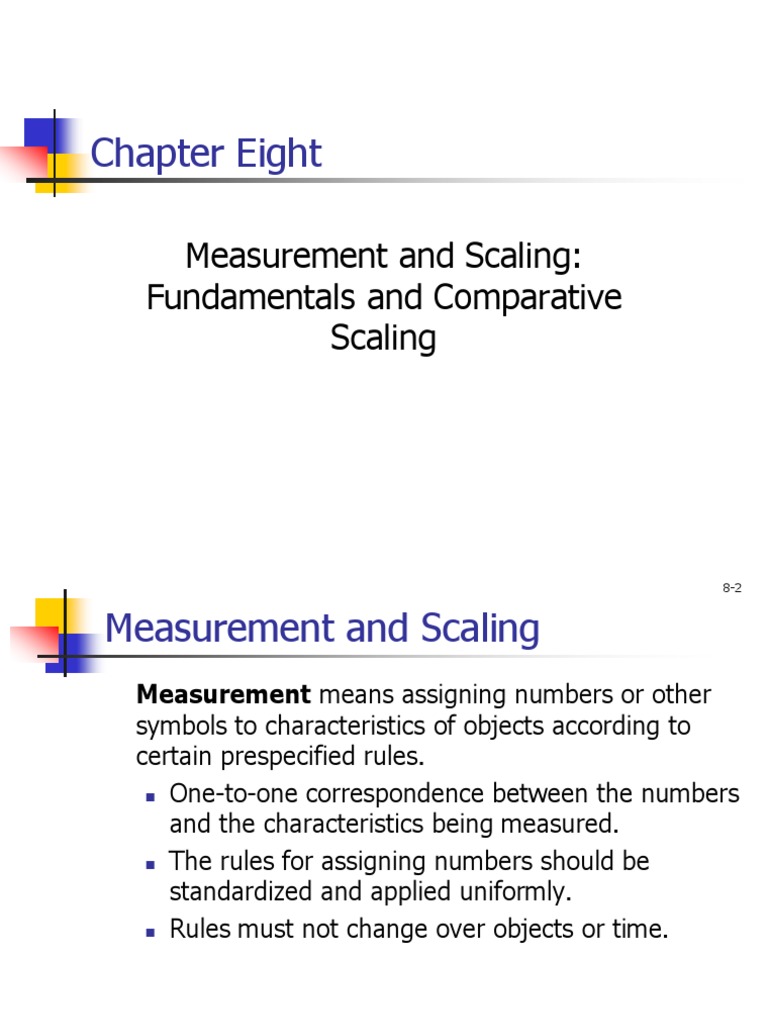 Chapter Eight: Measurement and Scaling: Fundamentals and Comparative ...