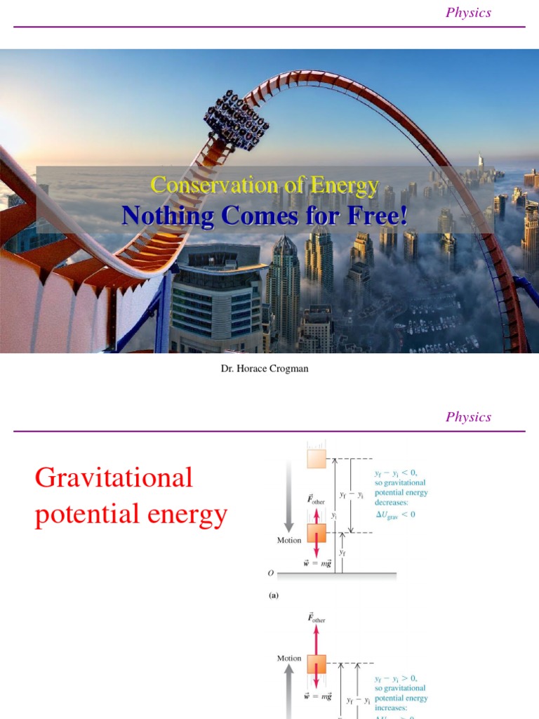 Lecture 10-Conservation of Energy | PDF | Potential Energy | Force