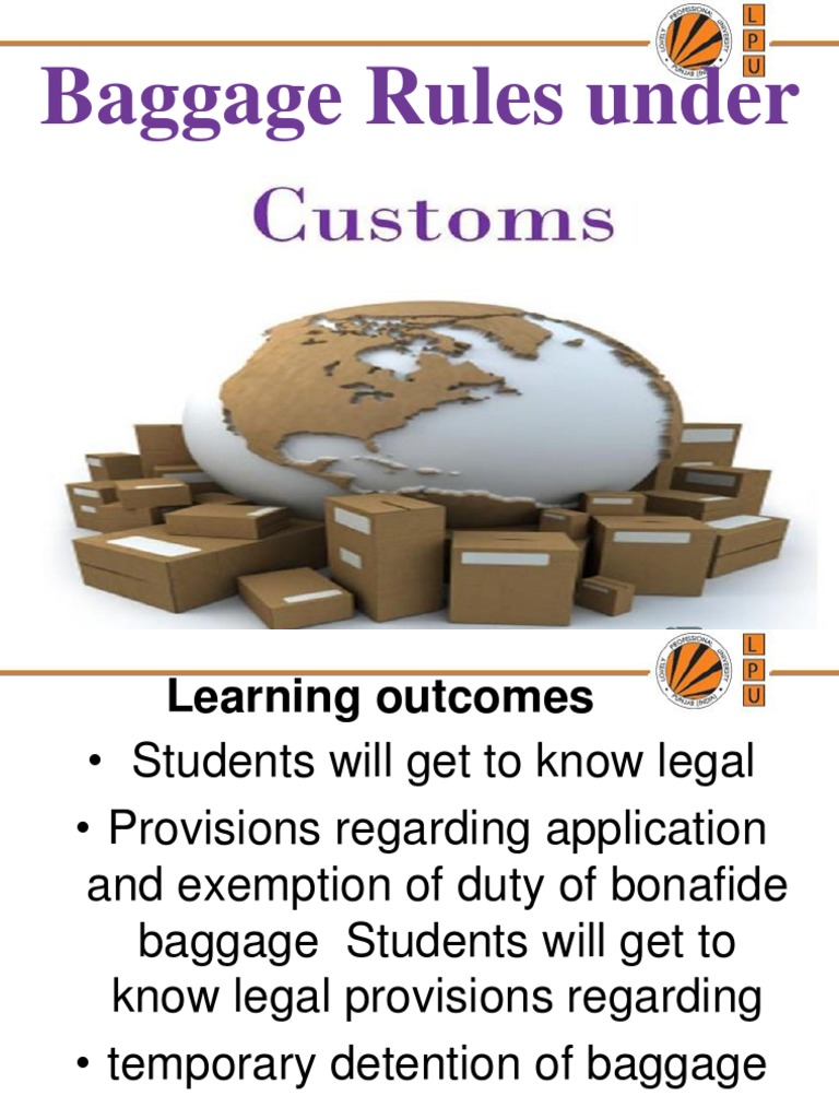 Baggage Rules | PDF | Customs | Public Law
