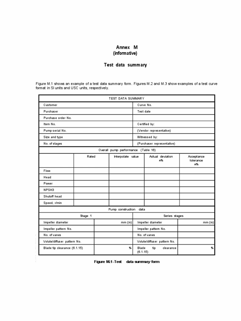 Test Data API 610 | PDF | Engineering Tolerance | Pump