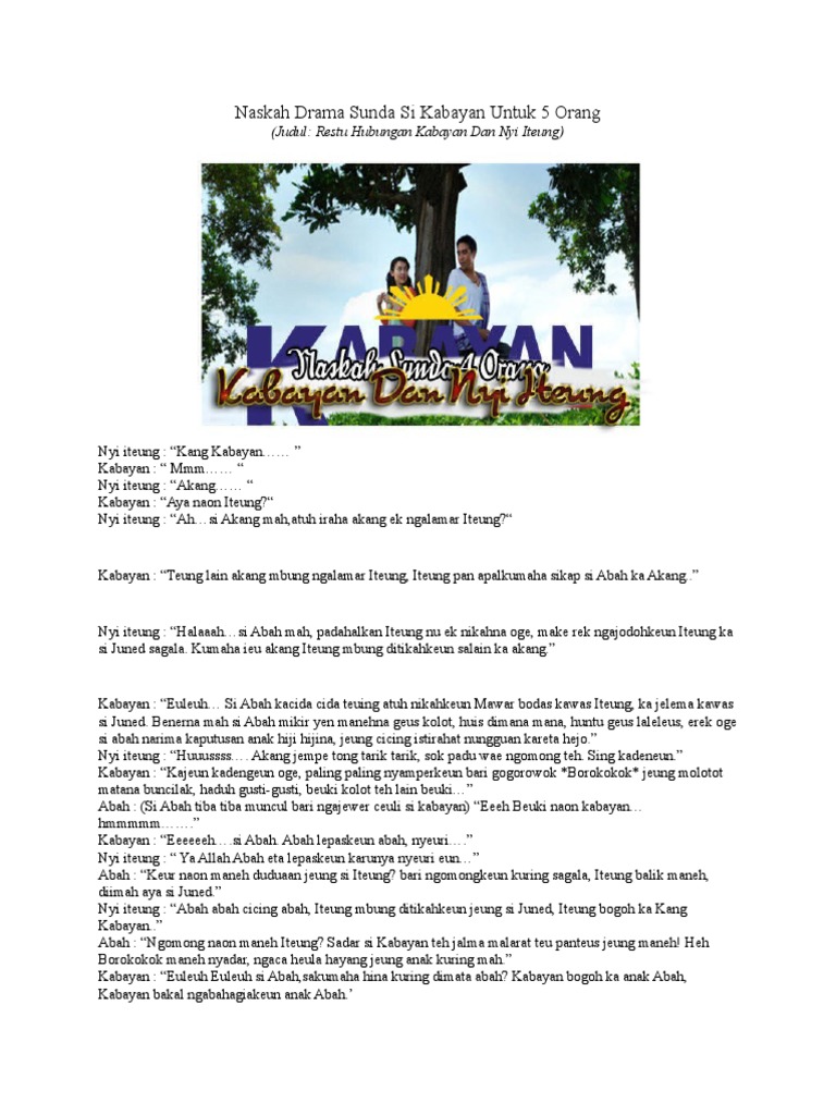 Naskah Drama Sunda Si Kabayan | PDF