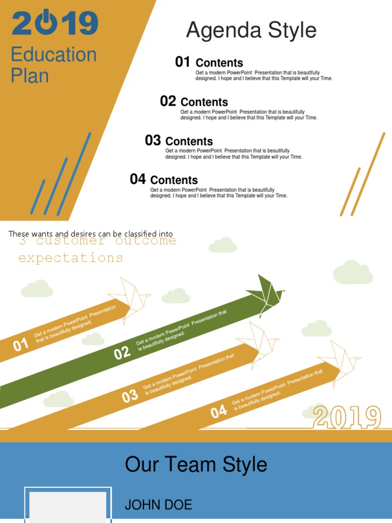 2019 Education Plan PowerPoint Templates | PDF | Infographics ...