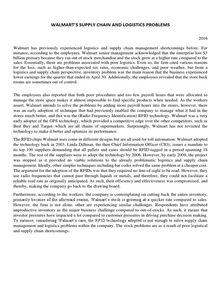 Walmart | PDF | Walmart | Logistics