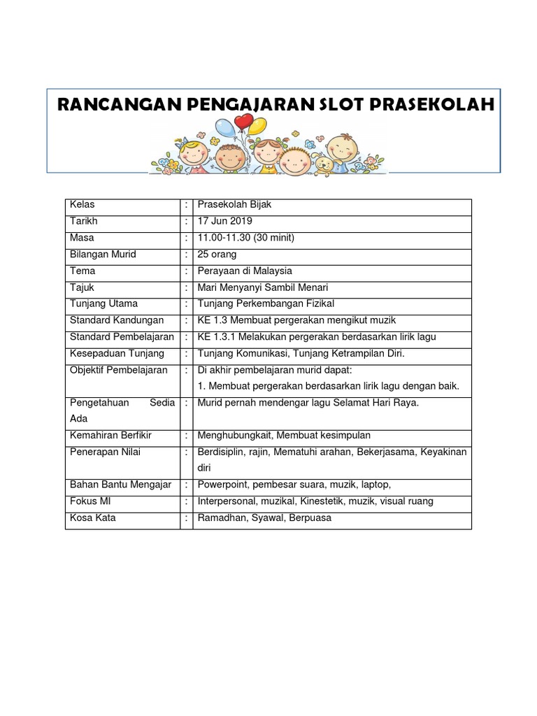 Rps m2 (Isnin) Ap2 Mari Menyanyi | PDF