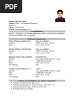 UAP CV Format | PDF