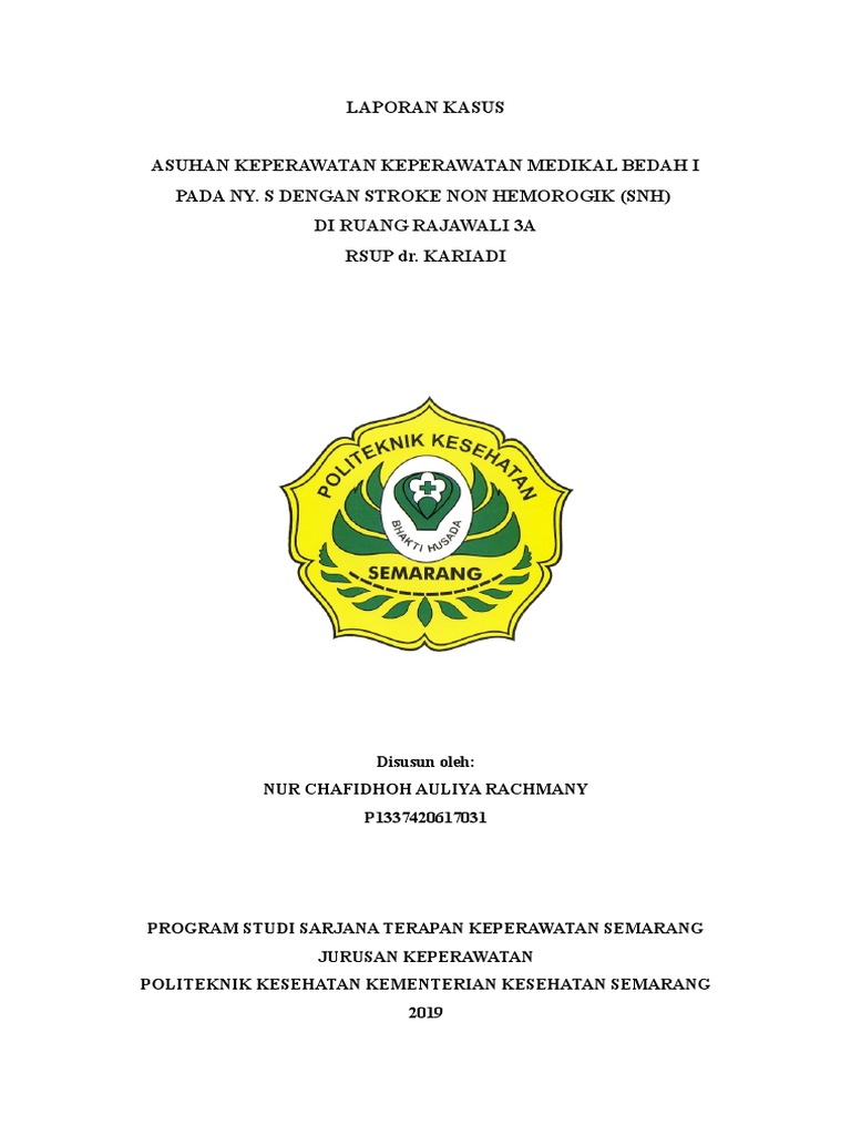 Laporan Kasus SNH | PDF | Pengembangan Diri | Kesehatan Holistik