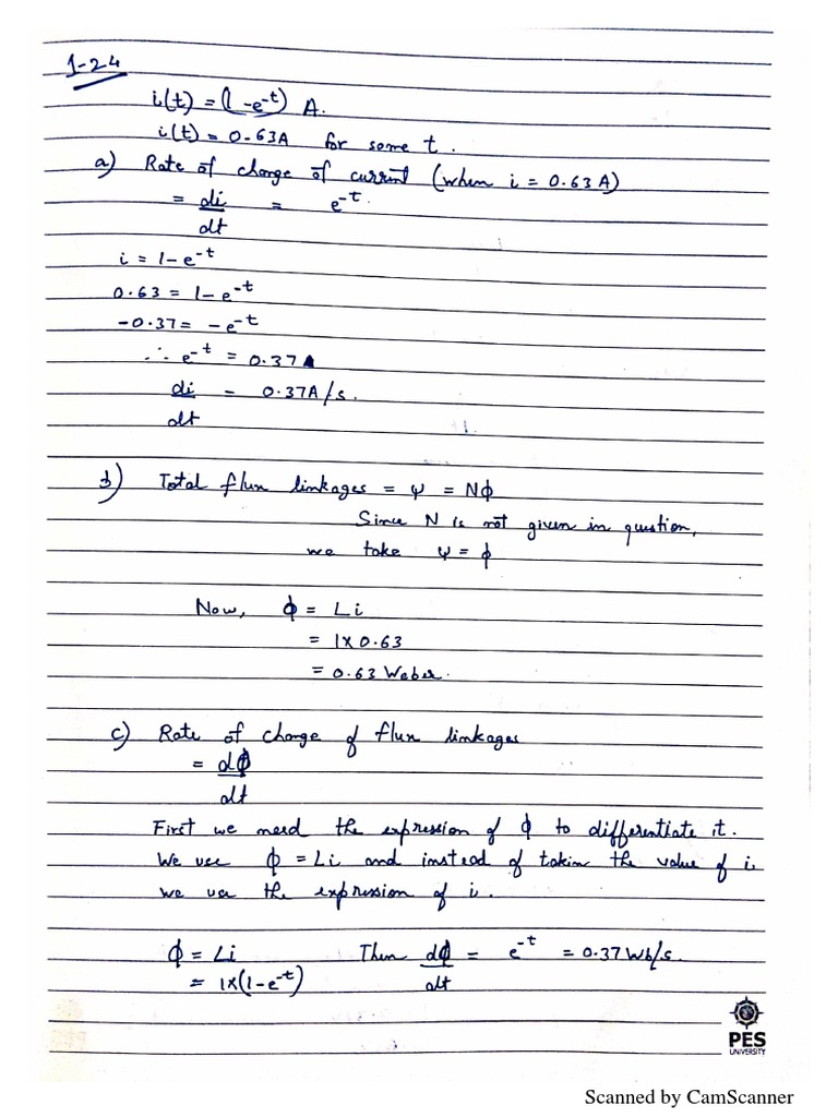Valkenburg Chapter 1 Solutions | PDF