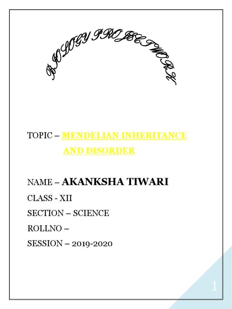 Bio Class 12 | PDF | Dominance (Genetics) | Allele