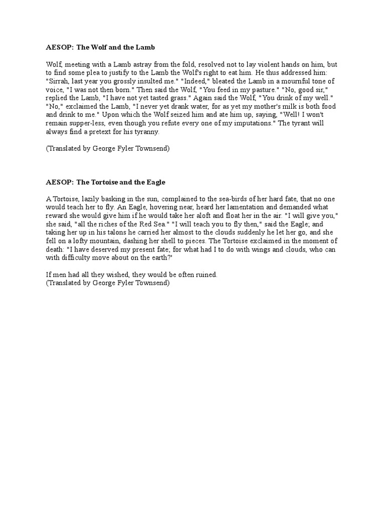207 Aesop | PDF | Nature