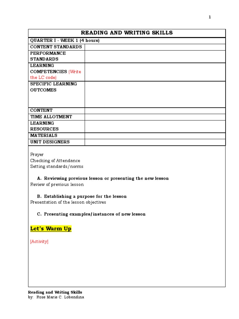 Reading and Writing Skills: (Write The LC Code) | PDF | Career & Growth ...