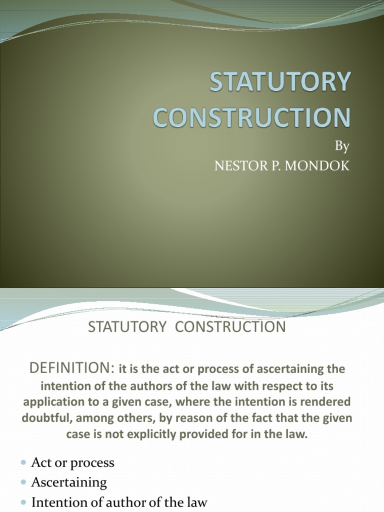 Lesson 1 Stat Con | PDF | Law