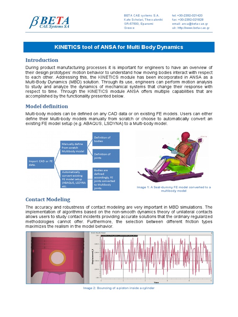 KINETICS Module for Multi-Body Dynamics | PDF | Mathematical Model ...