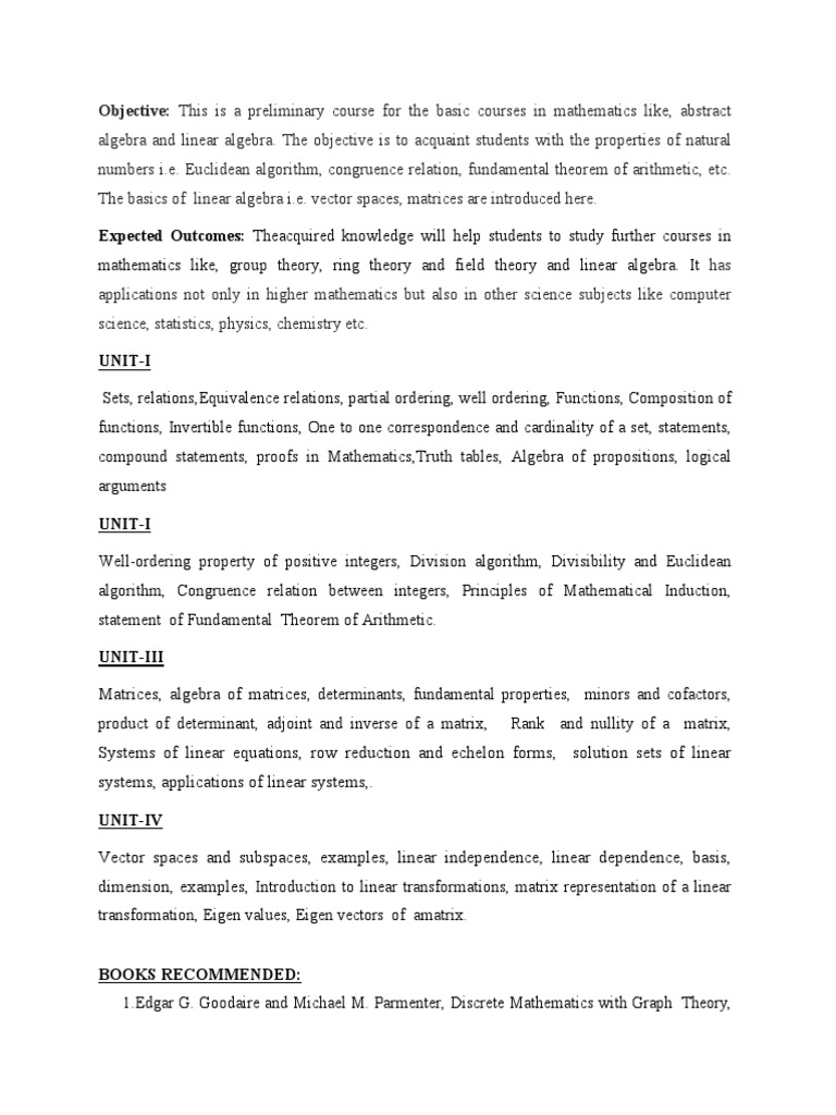 Introduction to Fundamental Concepts of Mathematics: A Preliminary ...