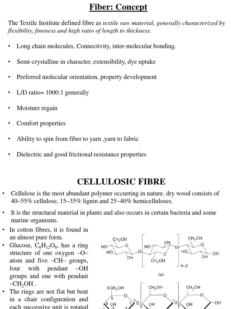 Structure of Fibre | PDF | Cellulose | Polymers