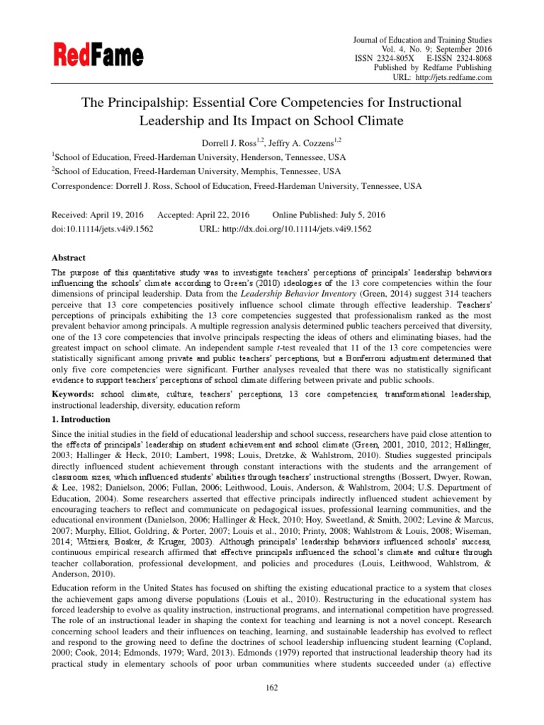 Core Competency | PDF | No Child Left Behind Act | Transformational Leadership