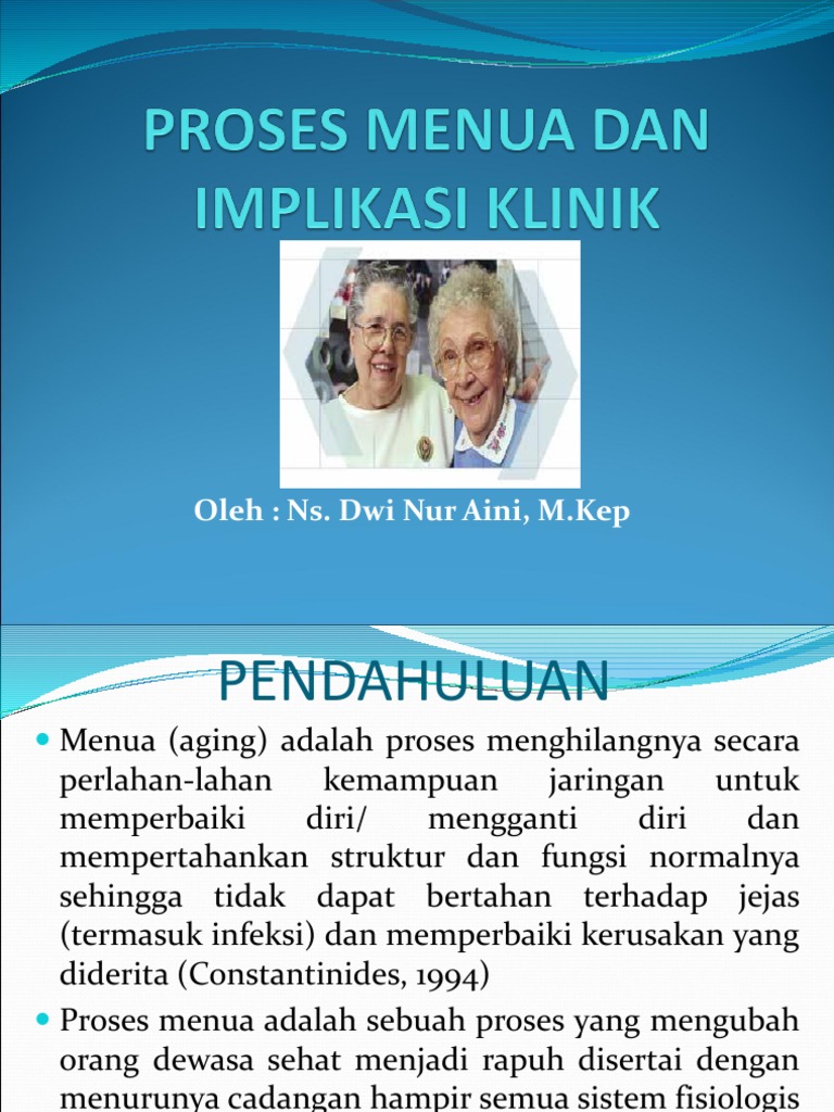 PROSES MENUA DAN IMPLIKASI KLINIK - Ok | PDF