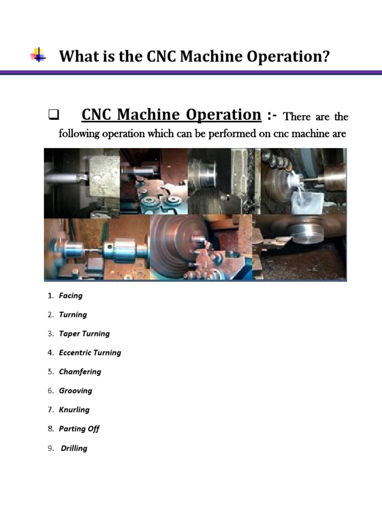 What Is The CNC Machine Operation? CNC Machine Operation | PDF ...