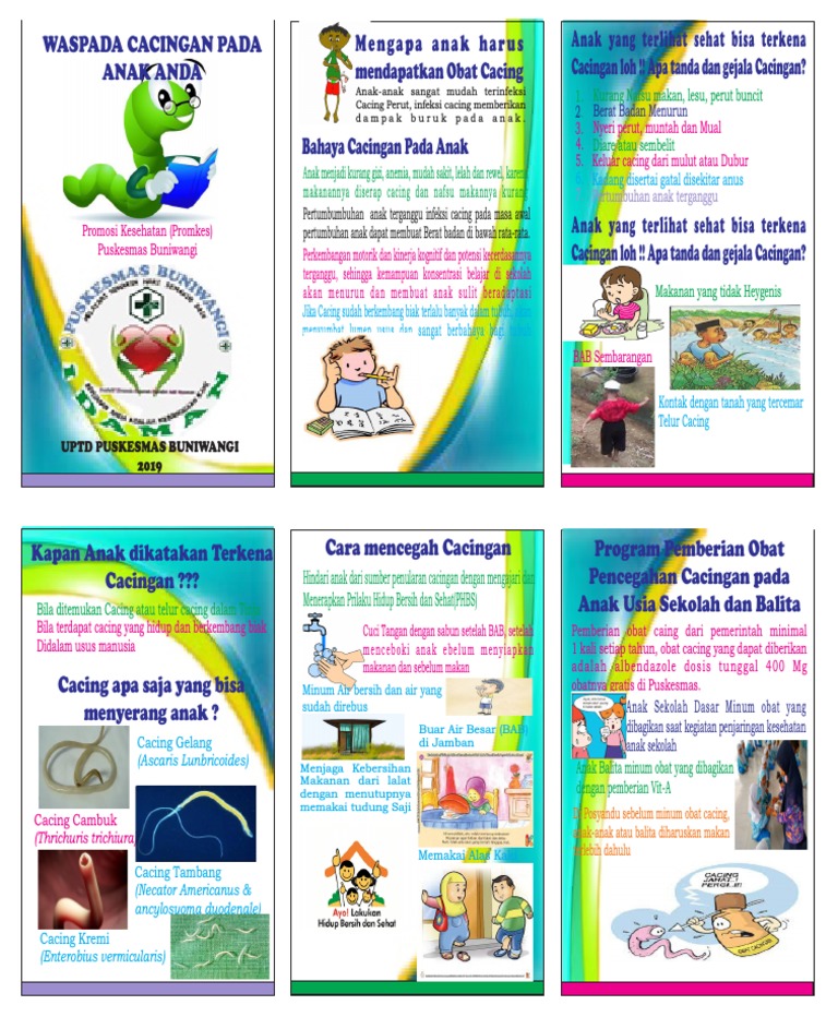 Leaflet Program Kecacingan | PDF