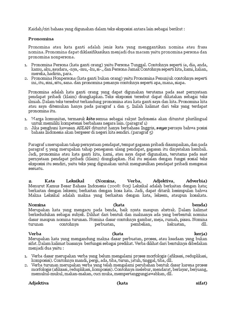 Kata Pronomina Dan Konjungsi | PDF | Filsafat | Seni & Disiplin Bahasa