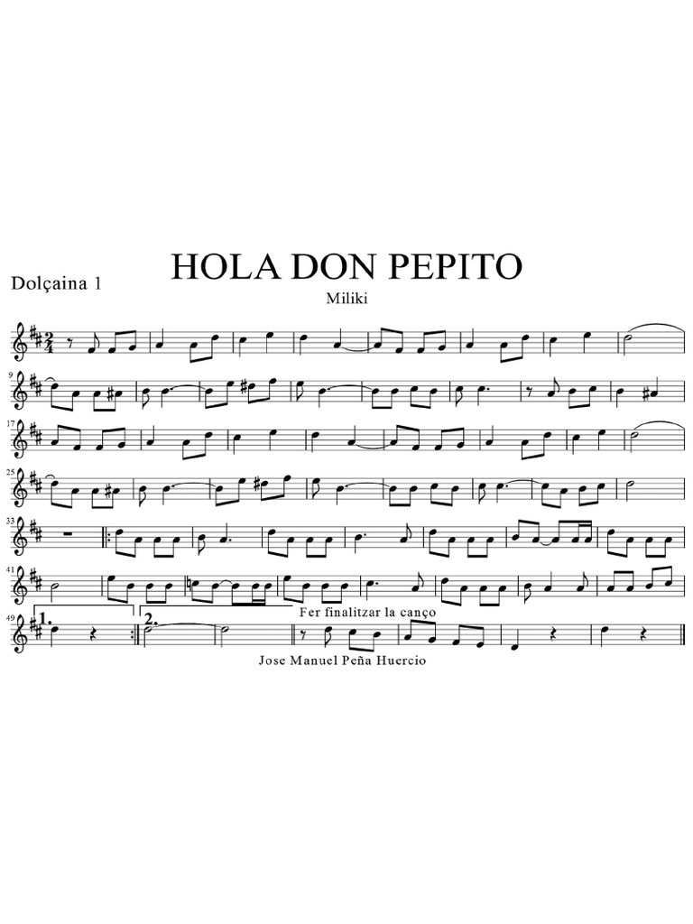 Disney - Hola Don Pepito | PDF