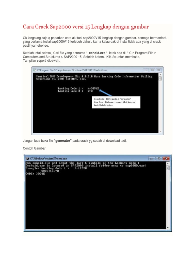 Cara Crack Sap2000 Versi 15 Lengkap Dengan Gambar | PDF