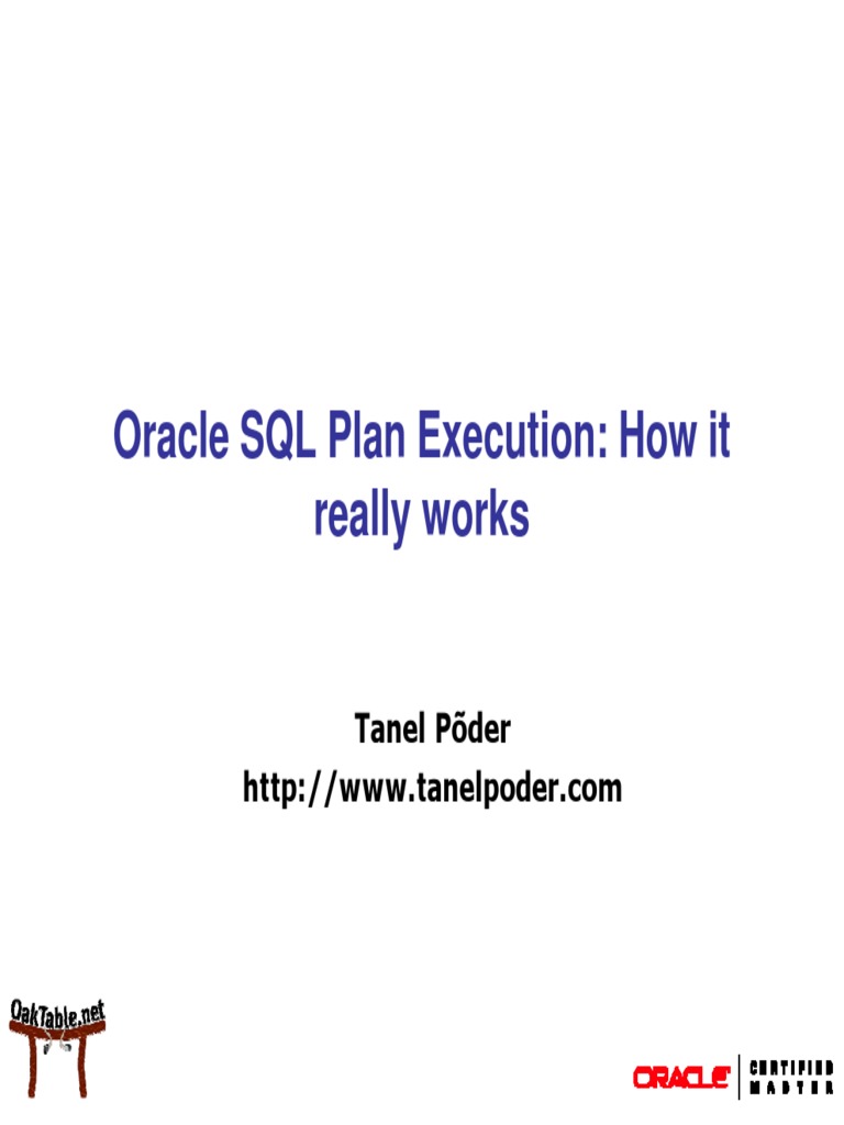 Oracle Sql Plan Execution Pdf Database Index Information Retrieval