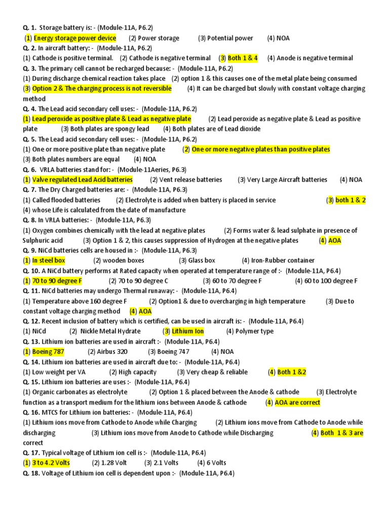 MCQ Batteries Master | PDF | Rechargeable Battery | Anode