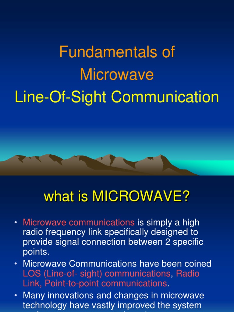 Fundamentals of Microwave Communication 1 | PDF | Modulation | Microwave
