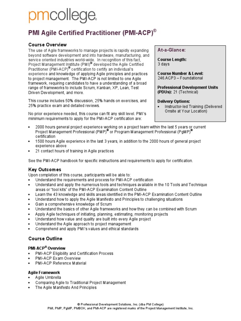 246.ACP3 - PMI Agile Certified Practitioner | PDF | Agile Software Development | Scrum (Software ...