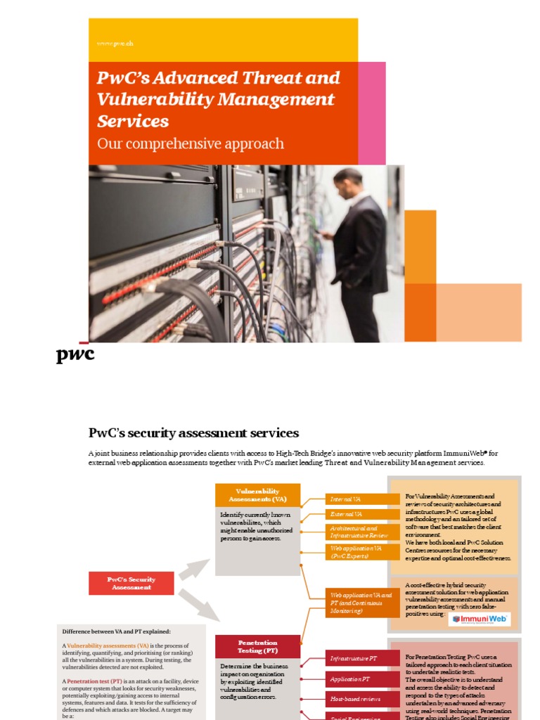 PWC'S Advanced Threat and Vulnerability Management Services: Our Comprehensive Approach | PDF ...