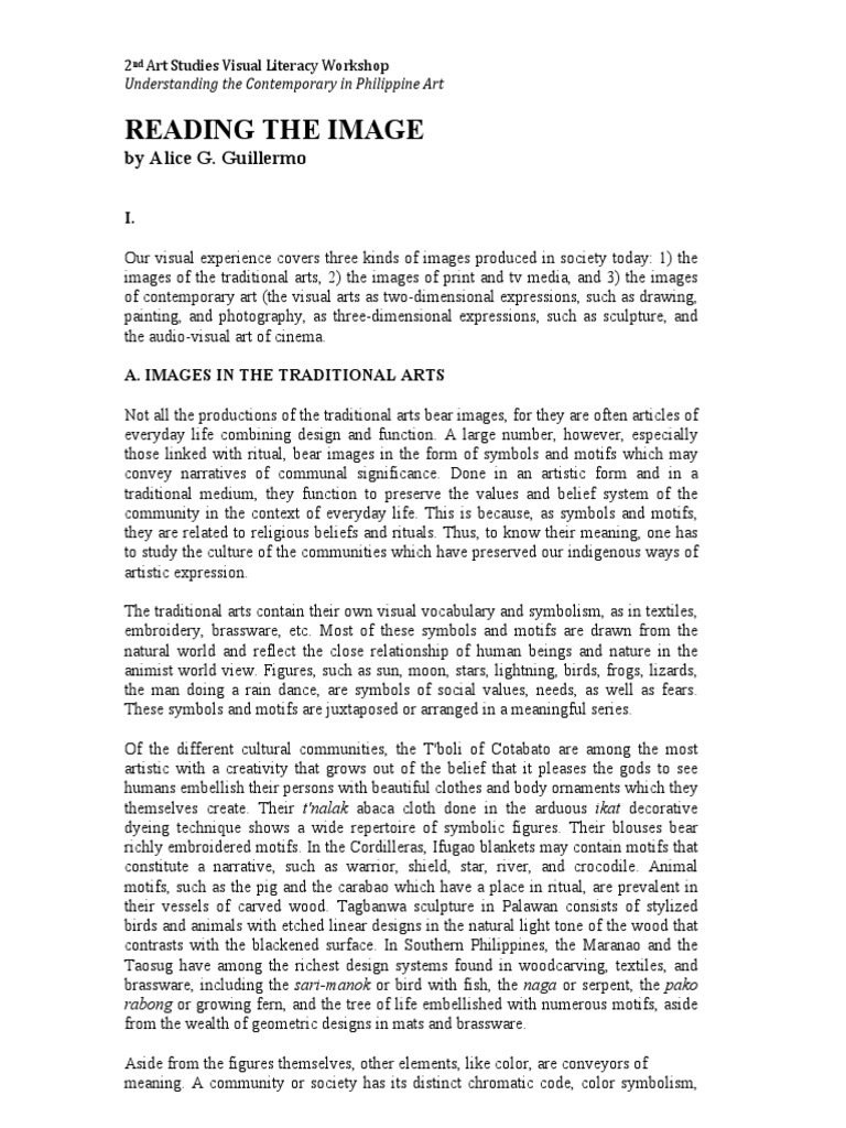 Reading The Image | PDF | Paintings | Semantics