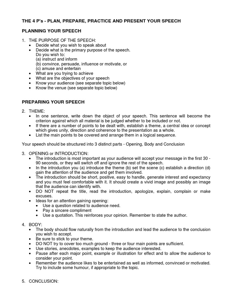 Plan Prepare Practice and Present - Presentation Skills | PDF ...