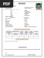 Simple Biodata Format | PDF