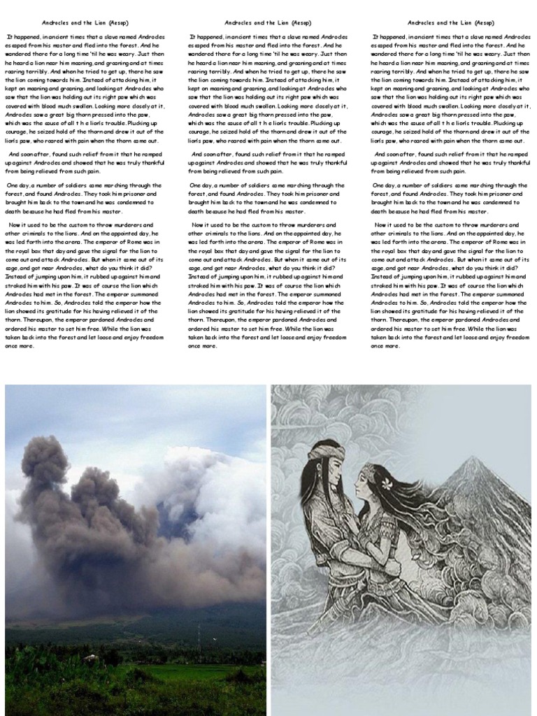 Androcles and The Lion (Aesop) Androcles and The Lion (Aesop) Androcles ...