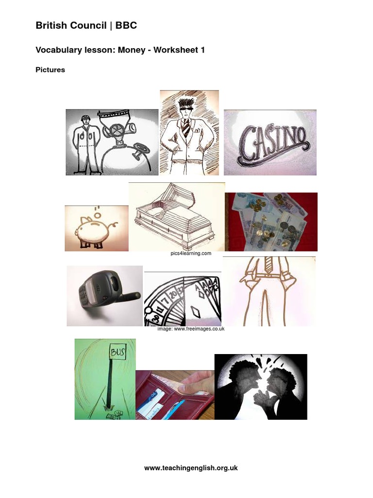 British Council - BBC: Vocabulary Lesson: Money - Worksheet 1 | PDF